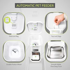 S.Y. 7L Automatic Cat Feeder Wi-Fi Enabled Smart Pet Feeders for Dogs and Cats, Auto Timed Dry Food Dispenser with Portion Control, APP Control