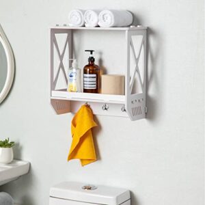 j jinxiamu bathroom shelves,bathroom wall cabinet great for save small space,bathroom wall storage over toilet shelf for storing bathroom items,wall shelves with key holder for entryway,white