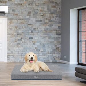 EMPSIGN Waterproof Dog Bed for Crate Pad Reversible Cool and Warm, Pet Beds with Washable and Removable Cover, Sleeping Mats for Large Medium Small Dogs