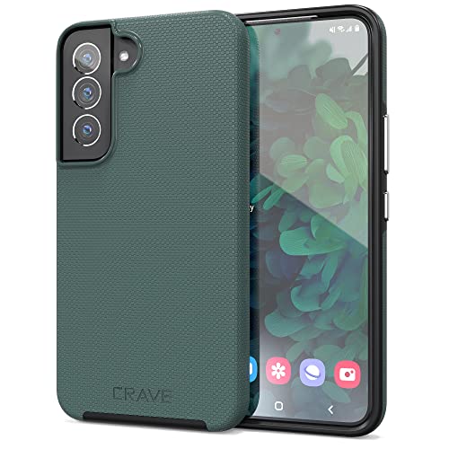 Crave Dual Guard for Samsung Galaxy S22 5G Case, Shockproof Protection Dual Layer - Forest Green