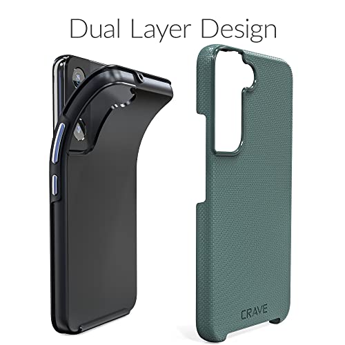 Crave Dual Guard for Samsung Galaxy S22 5G Case, Shockproof Protection Dual Layer - Forest Green