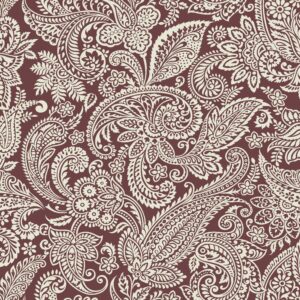 stitch & sparkle 100% cotton duck 54" width graphic paisley red color sewing fabric by the yard d093g0003