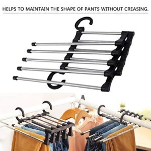 Qiningxia 1pc Closet Organizer Trouser Pants Ties Scarf Shawl Rack Hanger Space Saving, Medium