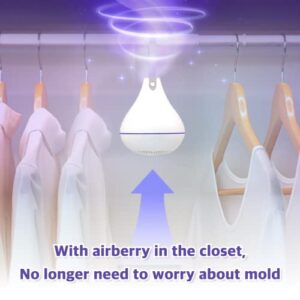 airberry NEW Smart Closet Automatic Management Device, Odor Eliminator, Electric air freshener for clothing, Remove odors, Wide scent, Cozy scent, for Closet, Dress room (Lavender, Device)