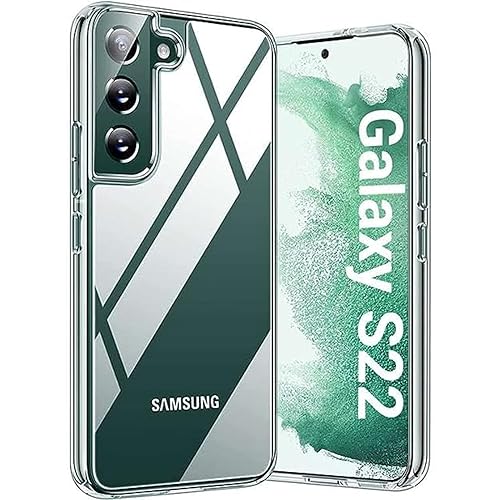 𝑻𝙊𝙍𝙍𝘼𝙎 Diamond Clear Samsung Galaxy S22 Case [Never Yellowing] [Military Grade Anti-Drop] Galaxy S22 Case, Hard PC Back & Flexible Bumper Shockproof Phone Case for Samsung S22, Crystal Clear