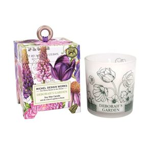 michel design works 6.5 oz. soy wax candle, deborah's garden