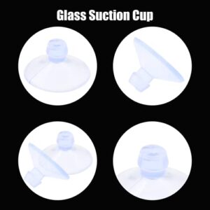 Qjaiune 10 Pack Glass Table Suction Cups 18mm Rubber Suction Cup Hangers Without Hooks, Anti-Collision Suction Cups Transparent Suckers, Clear Plastic Suction Cups Desk Suction Pads for Furniture