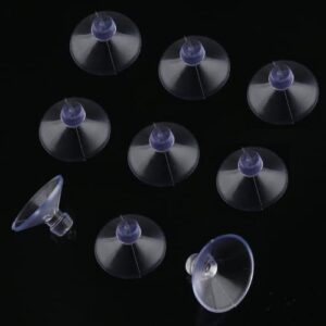 Qjaiune 10 Pack Glass Table Suction Cups 18mm Rubber Suction Cup Hangers Without Hooks, Anti-Collision Suction Cups Transparent Suckers, Clear Plastic Suction Cups Desk Suction Pads for Furniture