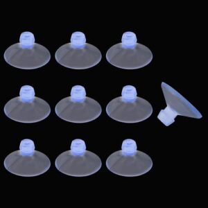 Qjaiune 10 Pack Glass Table Suction Cups 18mm Rubber Suction Cup Hangers Without Hooks, Anti-Collision Suction Cups Transparent Suckers, Clear Plastic Suction Cups Desk Suction Pads for Furniture