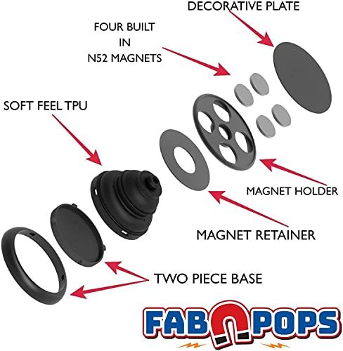 FAB POPS Magnetic Phone Grip with Collapsible AIRPOP Technology and Built in Magnets Made in USA Nebula