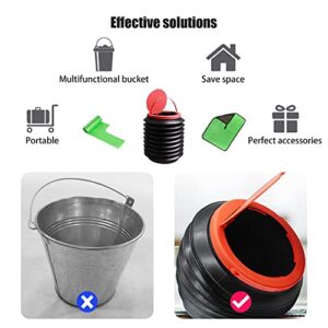 Shaoduoli Multifunctional Folding Bucket,Foldable Trash Can,Collapsible Storage Box,Portable Leak Proof Collection Container,Large Capacity of 4L Garbage Bin,Outdoor/Travelling/Fishing/Picnic/Car