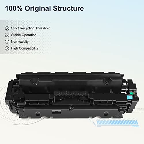 TESEN 410X(with New Chips) Remanufactured Toner Cartridge Replacement for HP 410X CF410X for HP Color Pro M452dn M452dw M452nw MFP M477fdw M477fnw M477fdn M377dw (Black, 4PK) Green Series