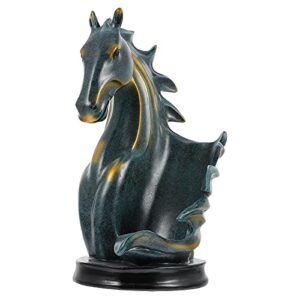 lioobo horse decor horse statue wine racks tabletop wine bottle holder horse head statue storage organizer home decor 1pc