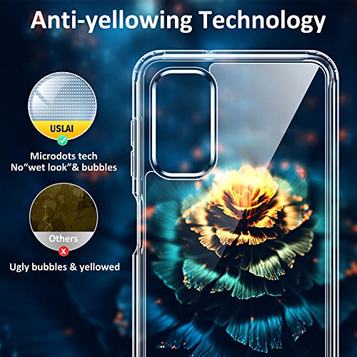 USLAI Case for Samsung Galaxy A13 5G, Non-Yellowing Shockproof Phone Bumper Cover, Anti-Scratch Back - Clear