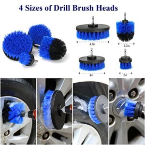 Car Cleaning Kit, 23pcs Interior Detailing Kit Detailing Brush Set Car Wash Set,Auto Drill Brush Set,Car Detailing Brushes for Cleaning Wheels,Dashboard,Interior,Exterior,Leather,Air Vents,Emblems