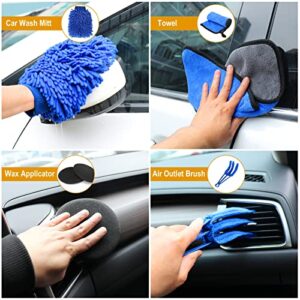 Car Cleaning Kit, 23pcs Interior Detailing Kit Detailing Brush Set Car Wash Set,Auto Drill Brush Set,Car Detailing Brushes for Cleaning Wheels,Dashboard,Interior,Exterior,Leather,Air Vents,Emblems