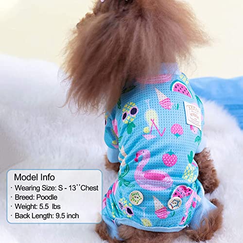 KYEESE Dogs Pajamas for Medium Dogs Lightweight Dog Pjs Dog Onesie Jumpsuit Dog Hair Shedding Cover Dog Clothes Great for Summer