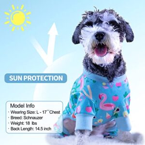 KYEESE Dogs Pajamas for Medium Dogs Lightweight Dog Pjs Dog Onesie Jumpsuit Dog Hair Shedding Cover Dog Clothes Great for Summer