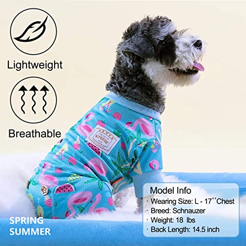 KYEESE Dogs Pajamas for Medium Dogs Lightweight Dog Pjs Dog Onesie Jumpsuit Dog Hair Shedding Cover Dog Clothes Great for Summer