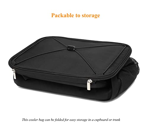 MOYAQI Large Soft Sided Picnic Cooler Bag 26L Insulated Leak Proof for 40 Cans of Beverage or Beer Storage, Collapsible Cooler Lunch Bag for Camping, Lunch, Beach, Picnic, Road Trips, Shopping, Travel