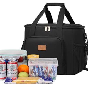 MOYAQI Large Soft Sided Picnic Cooler Bag 26L Insulated Leak Proof for 40 Cans of Beverage or Beer Storage, Collapsible Cooler Lunch Bag for Camping, Lunch, Beach, Picnic, Road Trips, Shopping, Travel