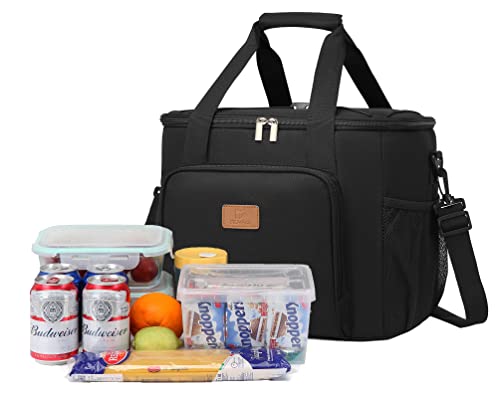 MOYAQI Large Soft Sided Picnic Cooler Bag 26L Insulated Leak Proof for 40 Cans of Beverage or Beer Storage, Collapsible Cooler Lunch Bag for Camping, Lunch, Beach, Picnic, Road Trips, Shopping, Travel