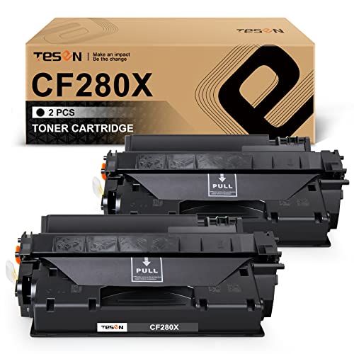 TESEN 80X CF280X Compatible Toner Cartridge Replacement for HP 80X CF280X Toner Black for use with HP Pro 400 M401N M401DN M401DNE M401DW MFP M425 M425DN M425DW P2055x Printer 2PK