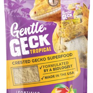 Gargeer 2oz Complete Crested Gecko Food Diet. Premium Mix, Ready to Use Freshly Made Powder. Unique Formula, Developed & Made in The USA. Enjoy! (Tropical + Insects Protein)