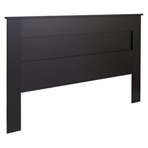 pemberly row traditional wood king flat panel headboard in black