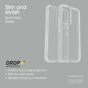 OtterBox Galaxy S22 Symmetry Series Case - CLEAR, Ultra-Sleek, Wireless Charging Compatible, Raised Edges Protect Camera & Screen