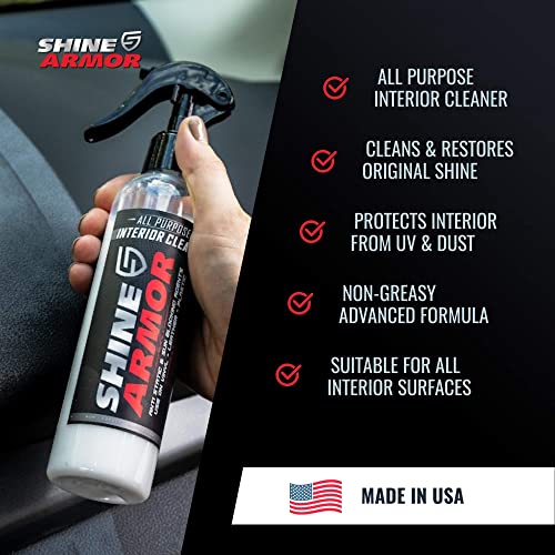 SHINE ARMOR Synthetic Engine Oil Treatment, Car Interior Cleaner & Leather Cleaner