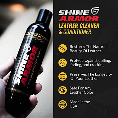 SHINE ARMOR Synthetic Engine Oil Treatment, Car Interior Cleaner & Leather Cleaner