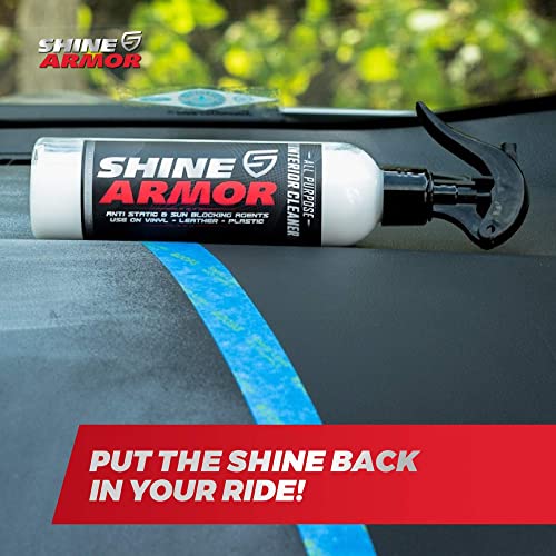 SHINE ARMOR Synthetic Engine Oil Treatment, Car Interior Cleaner & Leather Cleaner