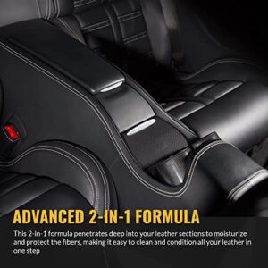 SHINE ARMOR Leather Cleaner & Synthetic Engine Oil Treatment, Cleaner & Conditioner Protector for Couches Car Interior, Reverses Engine Wear and Increases Vehicle Life