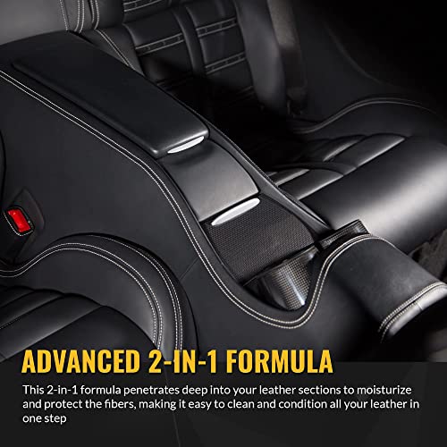 SHINE ARMOR Leather Cleaner & Synthetic Engine Oil Treatment, Cleaner & Conditioner Protector for Couches Car Interior, Reverses Engine Wear and Increases Vehicle Life