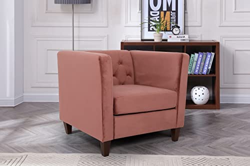 US Pride Furniture Modern Style High Density Foam Rose Velvet Button-Tufted 2 PC Living Room Set with Removable Cushion & Solid Wood Legs (S5708-5714) Sofas