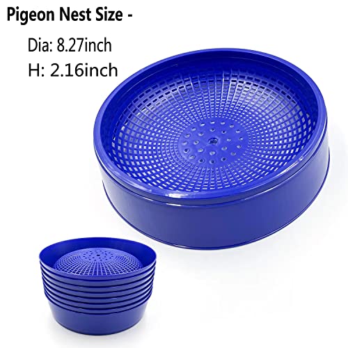 Ecjiuyi 6PCS Pigeon Nest Bowl,Plastic Bird Nest Bird Cage Breeding Hatching Nest with 6PCS Coconut Palm Mat for Racing Pigeons, Doves,Quails and Small Birds,Pet Cage Supplies