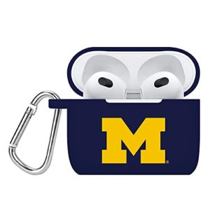 affinity bands michigan wolverines silicone case cover compatible with apple airpods gen 3 (navy)