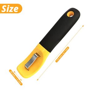 DEFUTAY Corn Cob Stripper Tool, Grips Corn Peeler,Corn Cob Cutter ,Kitchen Sheller with Handle (Yellow + Black)