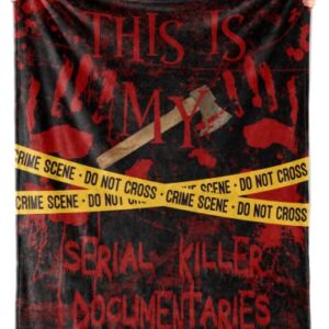 InnoBeta Serial Killer Gifts, Serial Killer Blanket, This is My Serial Killer Documentaries Watching Blanket, Gift for True Crime Lovers, Women, Men, Soft Throw Blanket 50"x65"