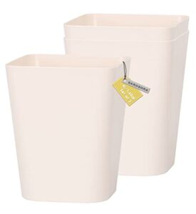 sarosora small trash can 1.6 gallon 3-pack trash basket mini garbage can - for office, kitchen, livingroom, bathroom, bedroom (beige, 3)