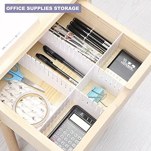 Drawer Dividers Adjustable Organizer 32Pcs - Suitable for Socks,Underwear,Makeup,Tidy Kitchen, Bedroom,White Dresser