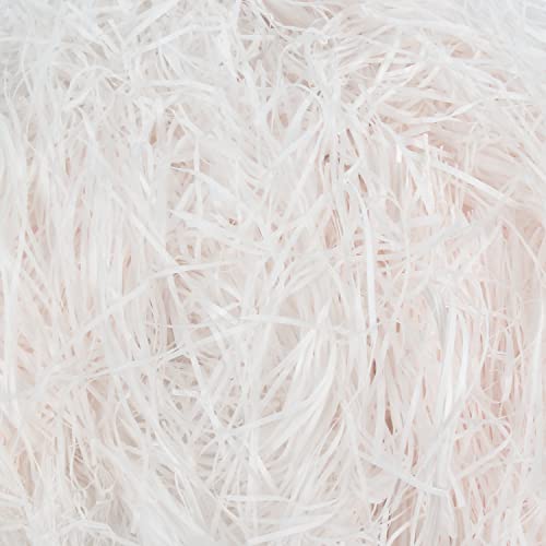 LOMIMOS 200g/7oz Easter Grass Off White Raffia Cut Paper Confetti Shred,for Gift Wrapping Craft DIY Basket Box Packaging Filling