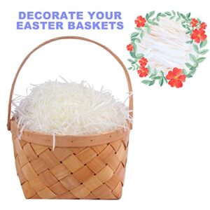 LOMIMOS 200g/7oz Easter Grass Off White Raffia Cut Paper Confetti Shred,for Gift Wrapping Craft DIY Basket Box Packaging Filling