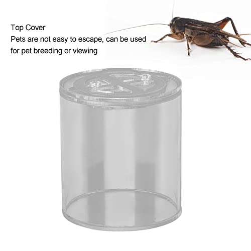 Acrylic Mini Reptile Tank Habitat Cricket Terrarium Reptile Breeding Case Circular with Top Cover for Spider Small Animals