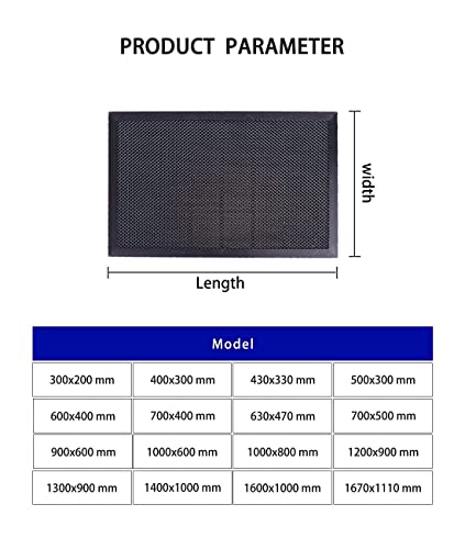 TEN-HIGH Honeycomb Working Table Aluminum, for CO2 Laser Engraver Machine Cutter CNC Engraving Router, 400 x 300mm