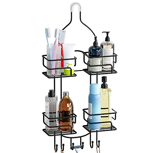 SRIWATANA Shower Caddy with Hooks and Shower Organizer with Soap Dish (Contains 2 Items)