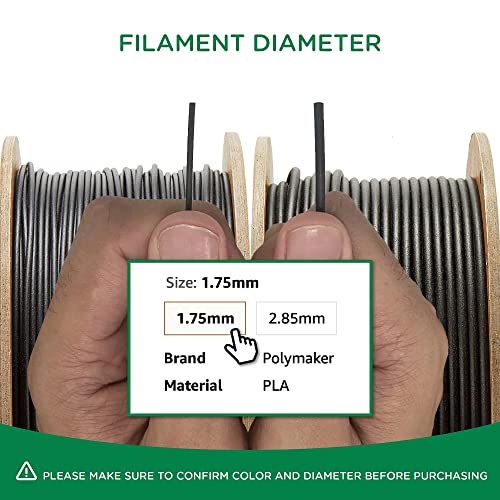 Polymaker Matte PLA Filament 1.75mm PLA Bundle of 2, 1kg Carton Spool PLA Filament 1.75 - PolyTerra PLA 3D Printer Filament Bundle, Print with Most 3D Printers Using 3D Filament, 2 Colors