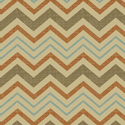 Stitch & Sparkles 100% Cotton Duck 45" Width Chevron Adobe Color Sewing Fabric by The Yard