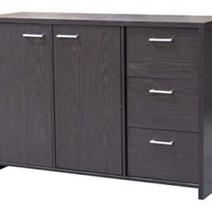 KB Designs - Modern Sideboard Buffet with Storage Cabinet, Cupboard Table for Entryway Living Room, Oak Chocolate